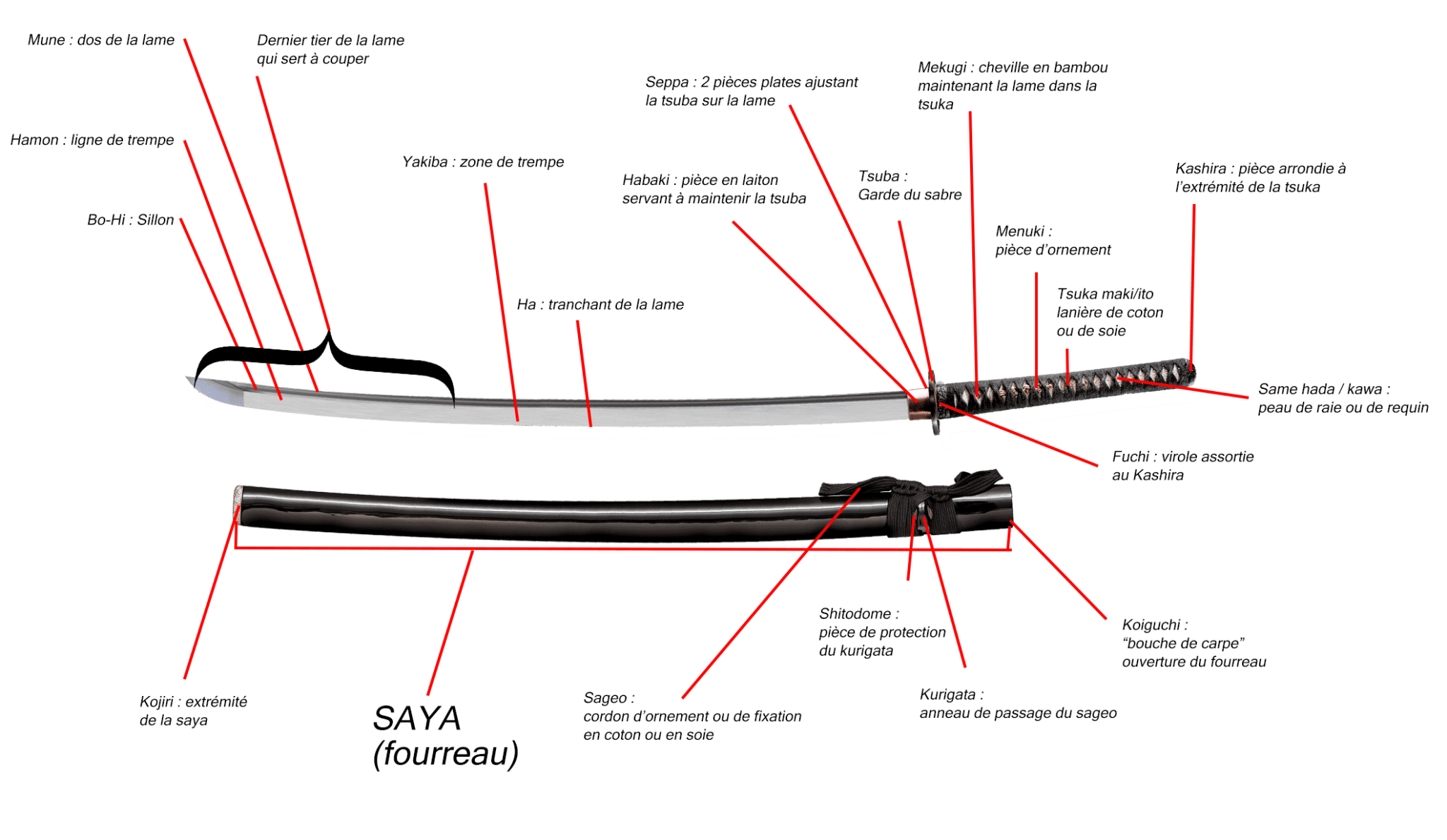 Nomenclatura de las katanas | Katana Afilada