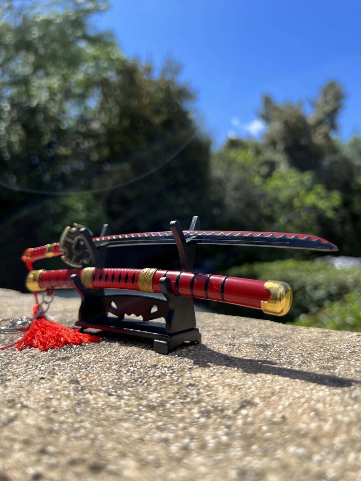 Mini Katana Sandai Kitetsu One Piece + Support | Katana Afilada